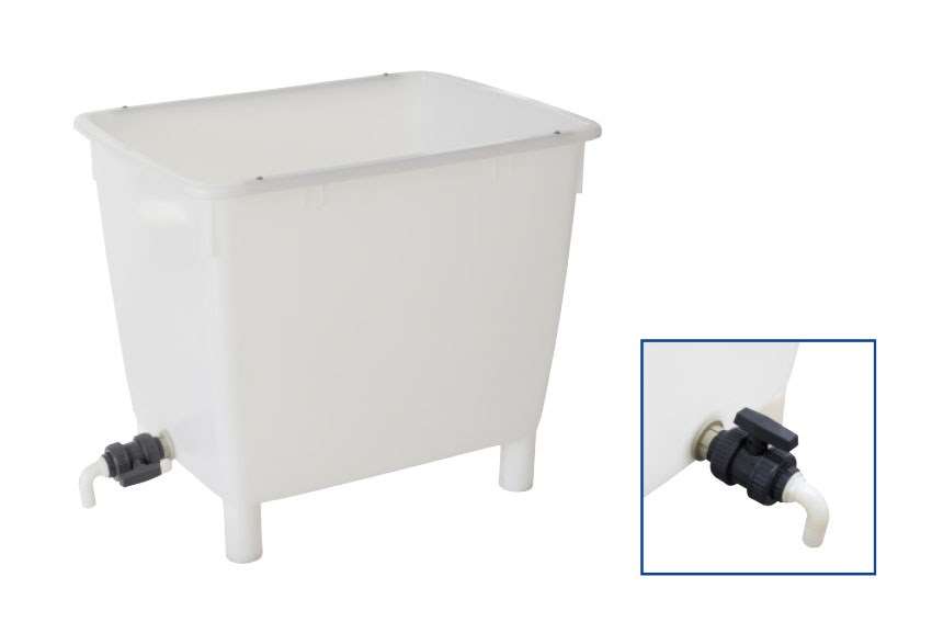 Qubb - Large volume container 210l HNC-0001 + tap HNC-9001 mounted